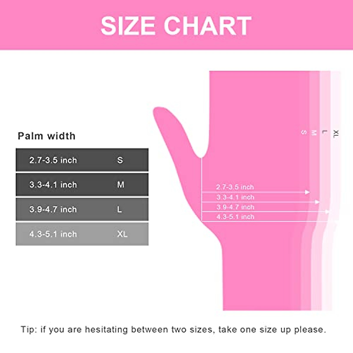 FINITEX Pink Nitrile Disposable Latex Free Gloves - 3.5mil 100PCS/Box 9inch Long Latex Free Gloves Guantes de Nitrilo Cleaning Medical Exam Food Cooking Gloves (100, Medium)