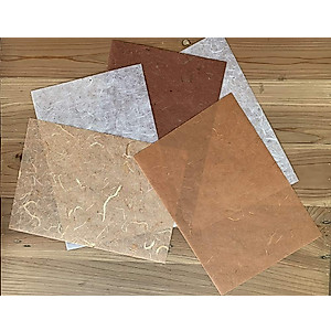 Mixed Brown Mulberry Paper Sheet Design Craft Hand Made Art Tissue Japan Origami Washi