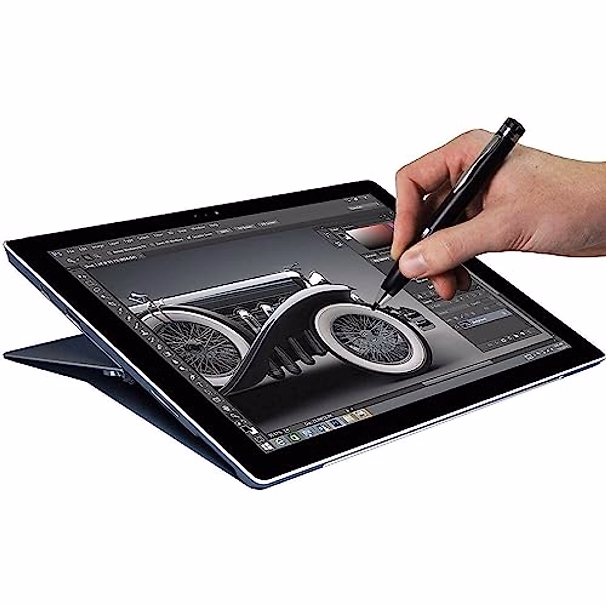 Broonel Black Fine Point Digital Active Stylus Pen - Compatible with Dynabook Portégé X40L-K 14" Laptop