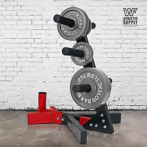 WF Athletic Supply Traditional/Classic 2-Inch Hole Solid Cast Iron Olympic Barbell Weight Plates - Great for Strength Training, Weightlifting, Bodybuilding & Powerlifting, Multiple Choices Available