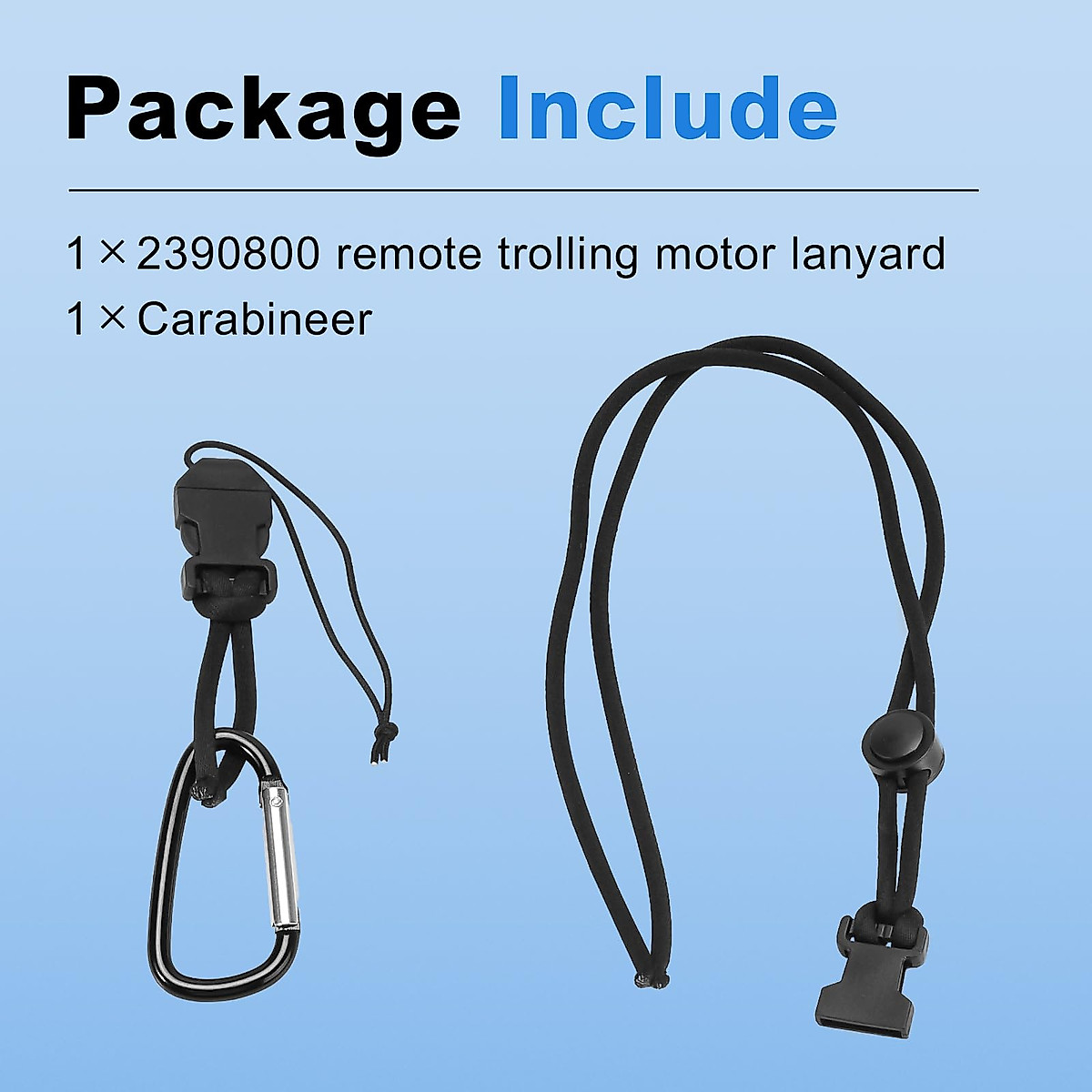 Shuisen 2390800 Remote Trolling Motor Lanyard with Carabineer Compatible with Minn Kota I-Pilot Remote I-Pilot 1.6/3.0 Replacement for Ipilot Link Remote