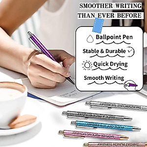 Jxueych 7pcs Funny Pens, Seven Days of The Week Pen Describing Mentality, Vibrant Negative Passive Pens Gift for Colleague Co-Worker, Black Ink 1.0 mm