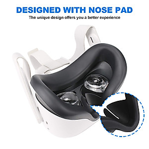 NexiGo Silicone Fit Pack and Lens Protect Cover Set for Oculus Quest 2, Fit Pack Pad with VR Lens Cover, Sweat-Proof, Non-Slip, Anti-Scratch for Oculus Quest VR Accessories Set