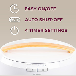 Zadro Large Hot Towel Warmer Bucket Timer Electric Towel Warmer for Bathroom Auto-Shut Off Heated Towel Warmer Spa (Large | 20L | 12" Dia. x 21" Tall, White/Blue)