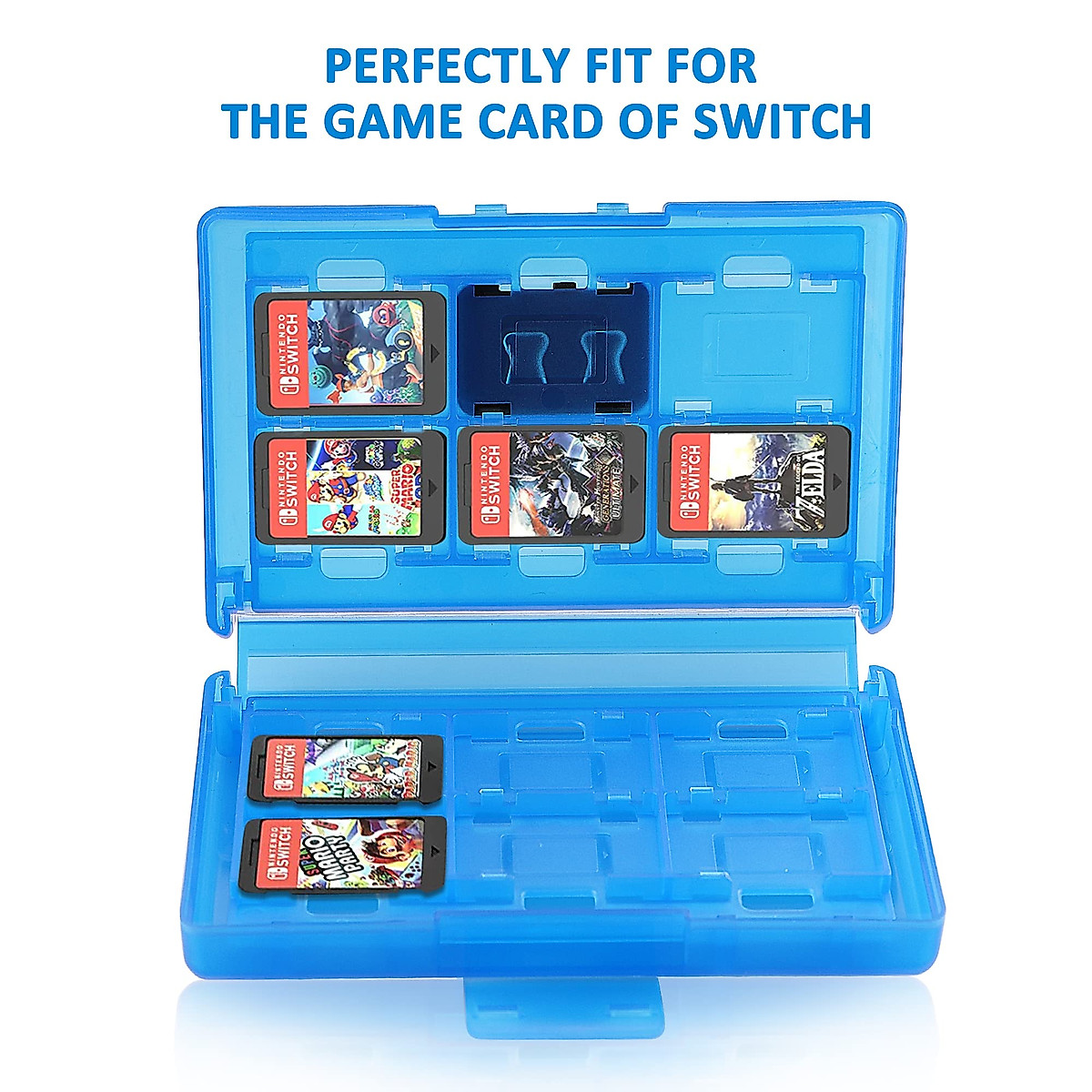 Xahpower Game Card Case Holder for Nintendo Switch, 24-in-1 Game Storage Case Compatible with Nintendo Switch/ Switch Lite/ Switch Oled Catridge Storage Box