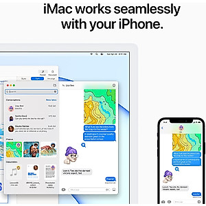 2021 Apple iMac with Apple M1 Chip with 8-core CPU (24-inch, 8GB RAM, 512GB SSD Storage) (QWERTY English) Purple (Renewed)