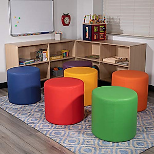 Flash Furniture Soft Seating Collaborative Circle for Classrooms and Common Spaces - 18" Seat Height (Yellow)