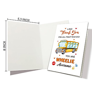 Heyshoo School Bus Driver Thank You Card, School Bus Driver Appreciate Gift, End of Year Gift for Bus Driver, Awesome Bus Driver Retirement Card