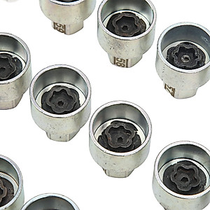 Wheel Lock Lug Nut Kit, Metal Wheel Lock Lug Nut Socket Set High Strength Stable Performance Anti Theft Lug Stud Removal Tool for Cars
