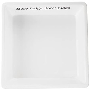 Mud Pie FUDGE SET, baker 2 1/2" x 10" x 10" | towel 26" x 16 1/2" | spatula 6"