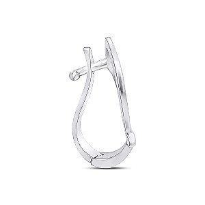 AFFY Interchangeable Pendant Hanger Slide Pearl Enhancer Fits 7mm In 14k White Gold Plated 925 Sterling Silver