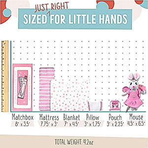 Foothill Toy Co. Mice in Boxes - 'Pearl The Tooth Fairy Mouse' Playset with Stuffed Animal and a Keepsake Pouch