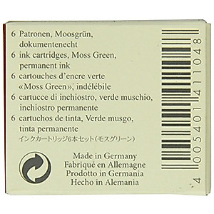 Graf von Faber-Castell Ink cartridges, Moss Green 6X, 141104