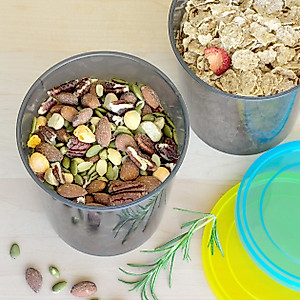 Youngever 3 Sets 32OZ Large Food Containers, Plastic Food Round Containers, Large Soup Containers with lids, Round Plastic Deli Containers with Lids