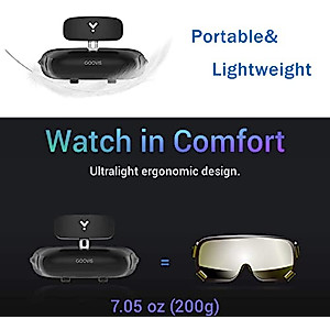 Goovis Young T2 Head-Mounted Display Personal Mobile Cinema with AM-OLED Display HMD for Gaming and Movies Compatible with Laptop Tablet Smartphone