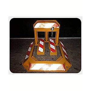 OUSIKA Parking Post, Parking Barrier, for Parking Lot Parking Guide Blocks,Car Ground Lock, Parking Space Lock, Parking Pile Parking Space Lock Bollard