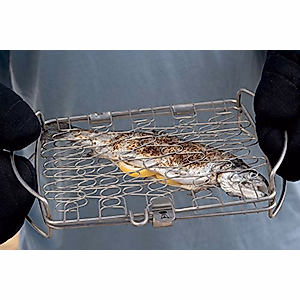 Weber 6470 Original Stainless Steel Fish Basket, Small (11.1 x 7.2 x 2)