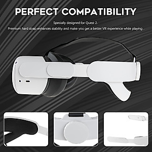 Ermorgen VR Head Strap Compatiable for Quest 2, Replacement for Elite Strap Adjustable Clockwork Knob Design Non-Slip Head Strap with a Head Cushion, Virtual Reality Headset Accessories