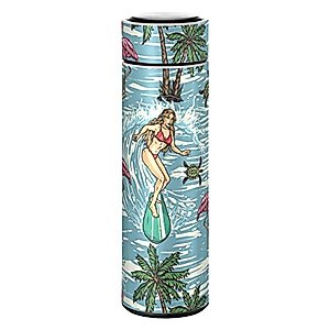 CaTaKu Flamingo Beach Turtle Water Bottle Insulated 16 oz Stainless Steel Flask Thermos Bottle for Coffee Water Drink Reusable Wide Mouth Vacuum Travel Mug Cup