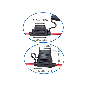 KOLACEN Automotive Car Truck in-line 16 Gauge Fuse Holder for Regular Standard Blade Type Fuse (Pack of 5)