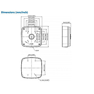 PFA121 Aluminum Junction Box Brackets for Security IP Bullet Cameras HAC-HFW1100R/ HFW2220R/HDW1100R