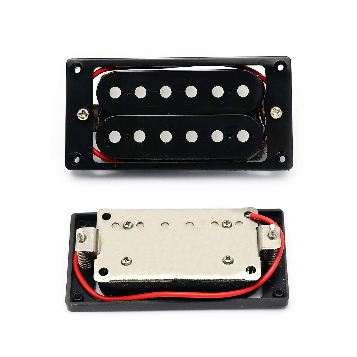 Metallor Electric Guitar Humbucker Pickup Double Coil Ceramic Magnet Pickup Guitar Parts Replacement Neck and Bridge Set of 2Pcs Black.