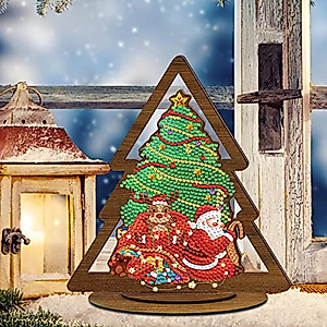 Christmas Diamond-Painting - DIY Christmas Diamond-Painting Kits for Kids,5D Full Drill Reinhstone Stocking Stuffers Christmas Gift for Women Kids Grils Friends Home Wall Decor Chucheng