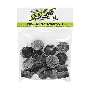 1" GorillaGlides with GorillaFelt Inserts 16 Pack