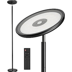 LEPOWER Floor Lamp, 35W LED Modern Torchiere Floor Lamps for Living Room, 3500LM Bright Floor Lamp, Standing Floor Lamp with 5 Color 5 Brightness, Tall Pole Light for Bedroom, Office (Black)
