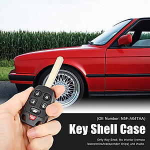 X AUTOHAUX New Car Replacement Keyless Remote Key Fob Shell Case Black N5F-A04TAA for Honda Odyssey 2011-2013