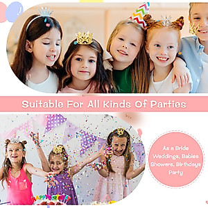 6pcs Mini Crown Cake Topper With Rhinestone Gold Crowns for Flower Bouquets 2 Size Crowns for Flower Bouquets for Women Lady Girl Birthday Bridal Wedding Silver Mini Crowns，Crown Cupcake Toppers