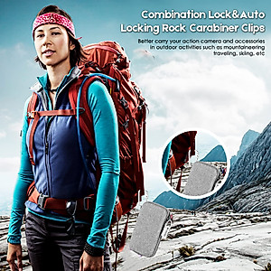 LEWOTE 7in1 Compatible with Insta360 X3 Accessories Kit[Silicone Camera Case][Lens Guards Cover][Screen Protector Film][Outdoor Carrying Case Bag with Auto Locking Carabiner and Anti-Loss Lock]