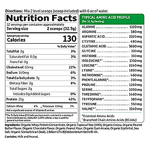 Garden of Life Whey Protein Powder Chocolate Peanut Butter, 21g Certified Organic Grass Fed Protein for Women & Men + Probiotics - 12 Servings - Gluten Free, Kosher, Humane, RBST & rBGH Hormone Free