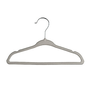 Babyrish Velvet Baby Hangers 30 Pack, Ultra Thin Nonslip Nursery Clothes Hangers with 8pcs Cute Clothing Dividers and 10pcs Hanger Clips for Kids Baby Boys & Girls Closet Organizer, Grey