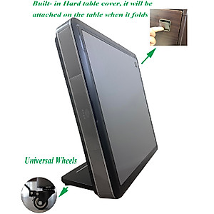 Gray Ultra-Thin Folding Automatic Mahjong Mah jongg Table 40mm American Mahjong Numbered Tiles Foldable Style + 4 Racks+ Hard Tabletop Cover