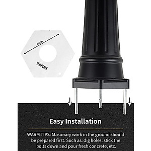 CMRCOZIRA Dusk to Dawn Sensor Post Light Triple-Head Lamp Post Waterproof Street Light Outdoor Lamp Post Lights with Clear Glass Aluminum Post Street Lamp Modern Outdoor Street Light for Garden