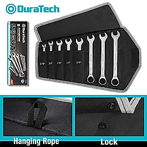DURATECH Ratcheting Wrench Set, Combination Wrench Set, SAE, 8-piece, 5/16" to 3/4", CR-V Steel, with Pouch