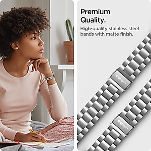 Spigen Modern Fit Designed For Samsung Galaxy Watch 7 44/40mm, FE 40mm, 6/5/4 44/40mm, Classic 6 47/43mm, 5 Pro 45mm, 4 Classic 46/42mm, 3 41mm, Active 1&2 Band - Silver