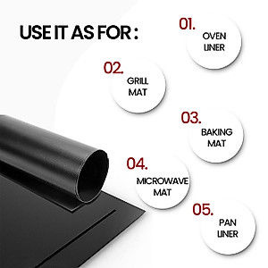 Oven Liners for Bottom of Oven - 100% Reusable Non-Stick Heavy Duty BPA & PFOA Free Oven Mat for Bottom of Electric Oven Microwave, Gas Grill, Toaster
