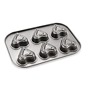 BESTonZON 3pcs 6 Heart Shaped Cake Pan Mini Muffins Mini Paper Cups Heart Pastry Heart Shaped Cupcake Pan Heart Cupcake Tray Baking Tray Baking Tools Cupcake Maker Bakeware Halloween