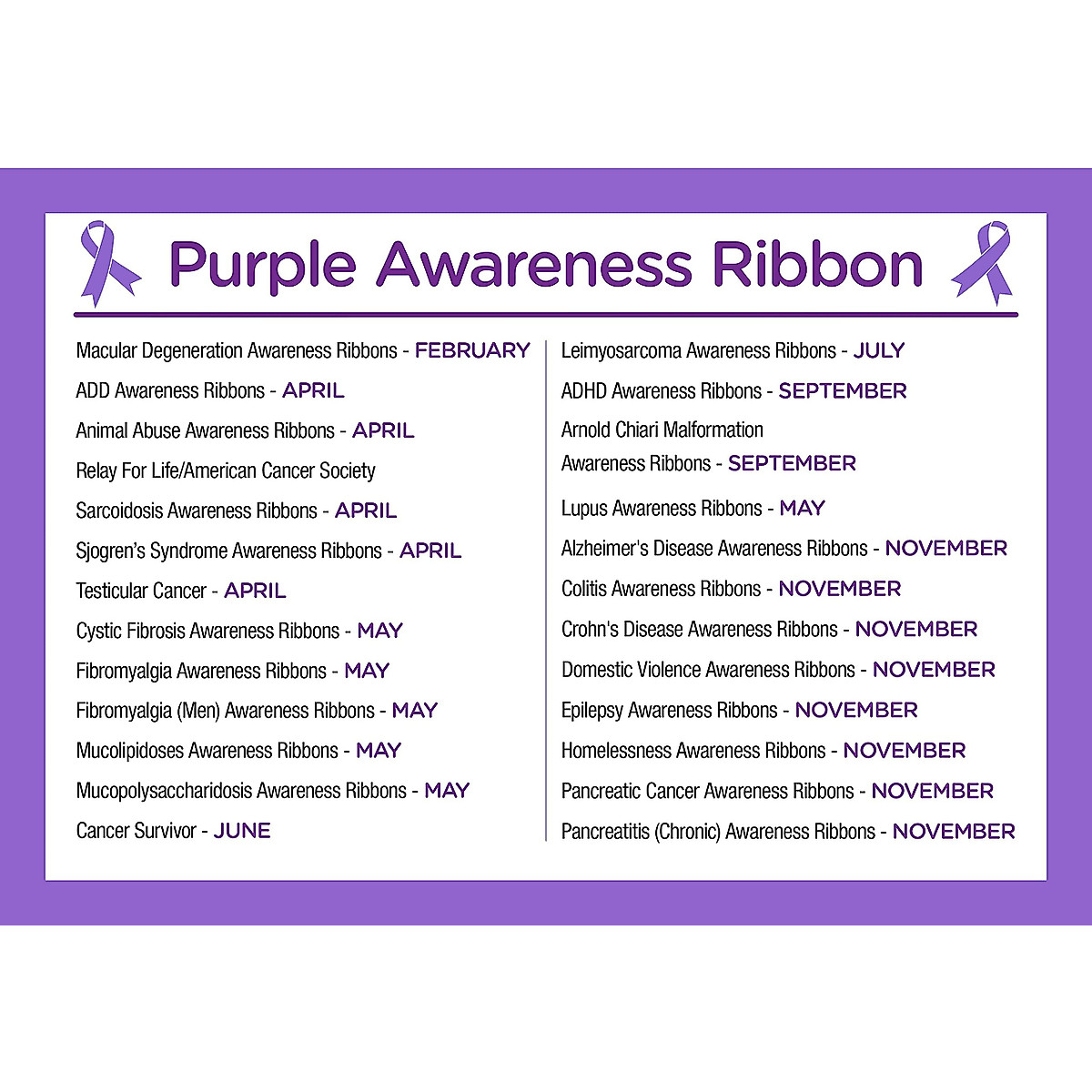 Fundraising For A Cause,Purple Ribbon Awareness Bracelets – Purple Ribbon Bracelets for Alzheimer’s, Epilepsy, Pancreatic Cancer, Lupus, Crohn’s Disease & Fundraising 01 Bracelet purple