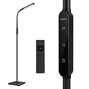 LASTAR LED Floor Lamp, 550 Lumen Floor Lamp for Living Room with 5 Brightness and 3000k-6500k Color Temperature, 1H Timer & Memory Function (Black Pro)
