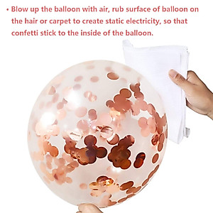 Rose Gold Balloons Party Decorations Supplies Set 35 Pack Include 30 Balloons, 2 Foil Fringe Curtains, 1 Rose Gold Sequin Table Runner, 2 Foil Ribbon for Birthday Party, Wedding,Xmas New Year Festival