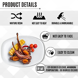 R HORSE Father Day Grill Platter Gift Daddy Barbecue Serving Tray Plate White Oval Serving Dishes Grandpa Dad Men Father Day Gift for Appetizers Desserts Charcuterie Outdoor Indoor Cooking Party