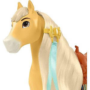 Mattel Spirit Untamed Miradero Festival Styling Chica Linda Horse (8-in) with Long Mane and Tail & Hair Play Accessories, Great Gift for Ages 3 Years Old & Up