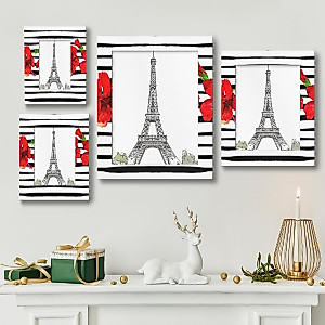 11x14 Picture Frame Red Flower Wood Photo Frames with Acrylic for Wall Mount & Table Top Display Picture Frames for Wall Decor