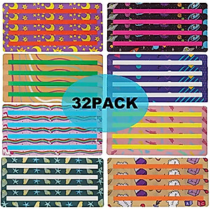 32 Pieces Guided Reading Highlight Colored Overlays Cute Kids Bookmarks Help with Dyslexia for Children and Teaching Supplies (8 Colors)