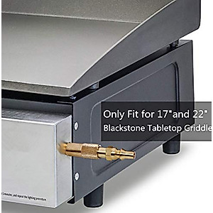 DOZYANT 1/4 inch RV Quick Connect Adapter Conversion Fitting for Blackstone Tabletop Grill - 17 Inch and 22 Inch Portable Gas Griddle