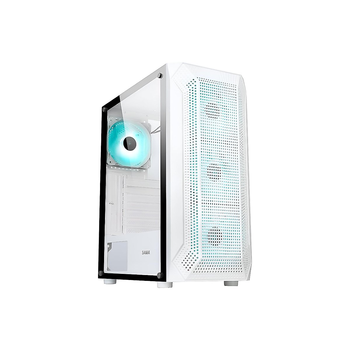 Fast Gaming Computer Desktop Gaming PC RGB AMD Ryzen 7 5700G 16 Core CPU Threads 4.6 GHz with AMD Radeon Graphics 16GB DDR4 1TB SSD Windows 10, White