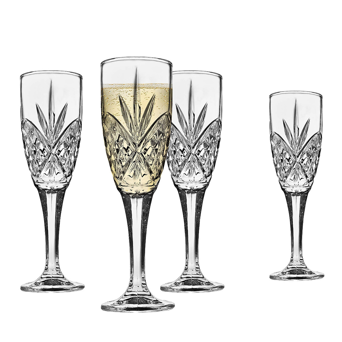 Godinger Dublin Crystal Champagne Flutes - Set of 4